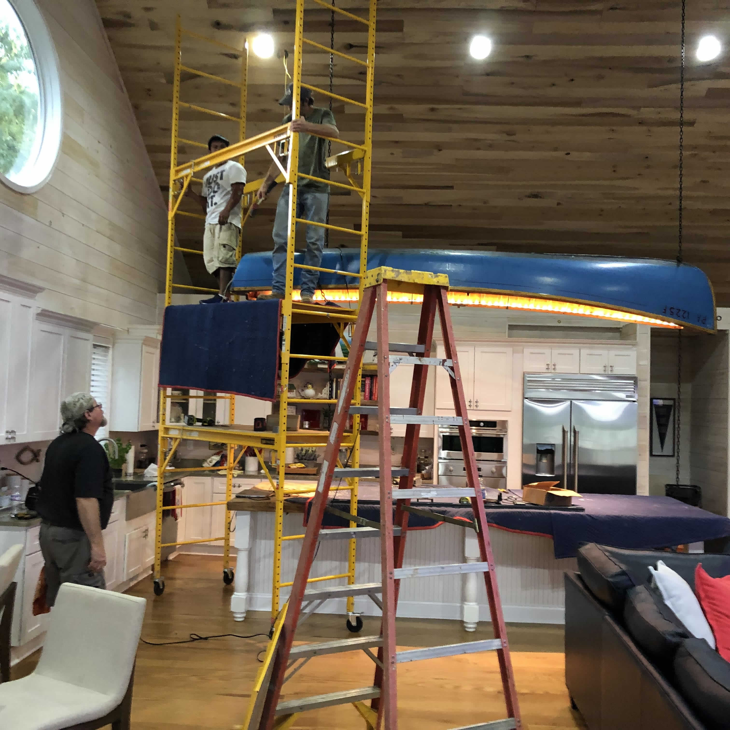 Canoe Lighting Fixture at Norris Lake House