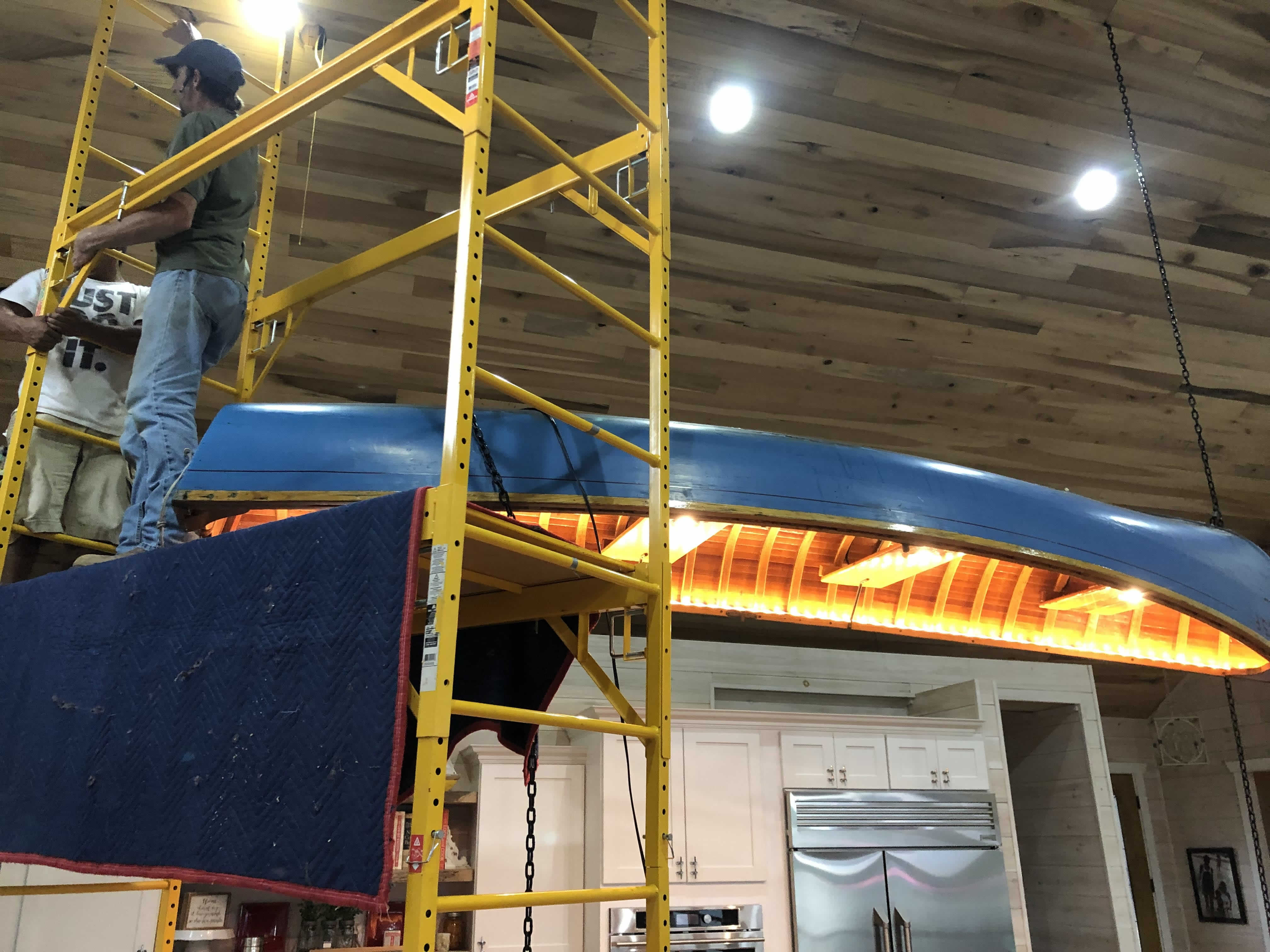 Canoe Lighting Fixture at Norris Lake House